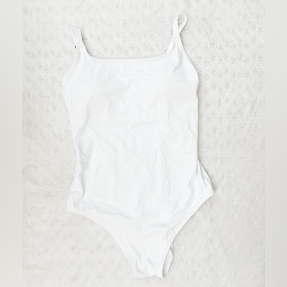 Andie | Swim | Andie White Square Neckline One Piece Swimsuit Sample ...